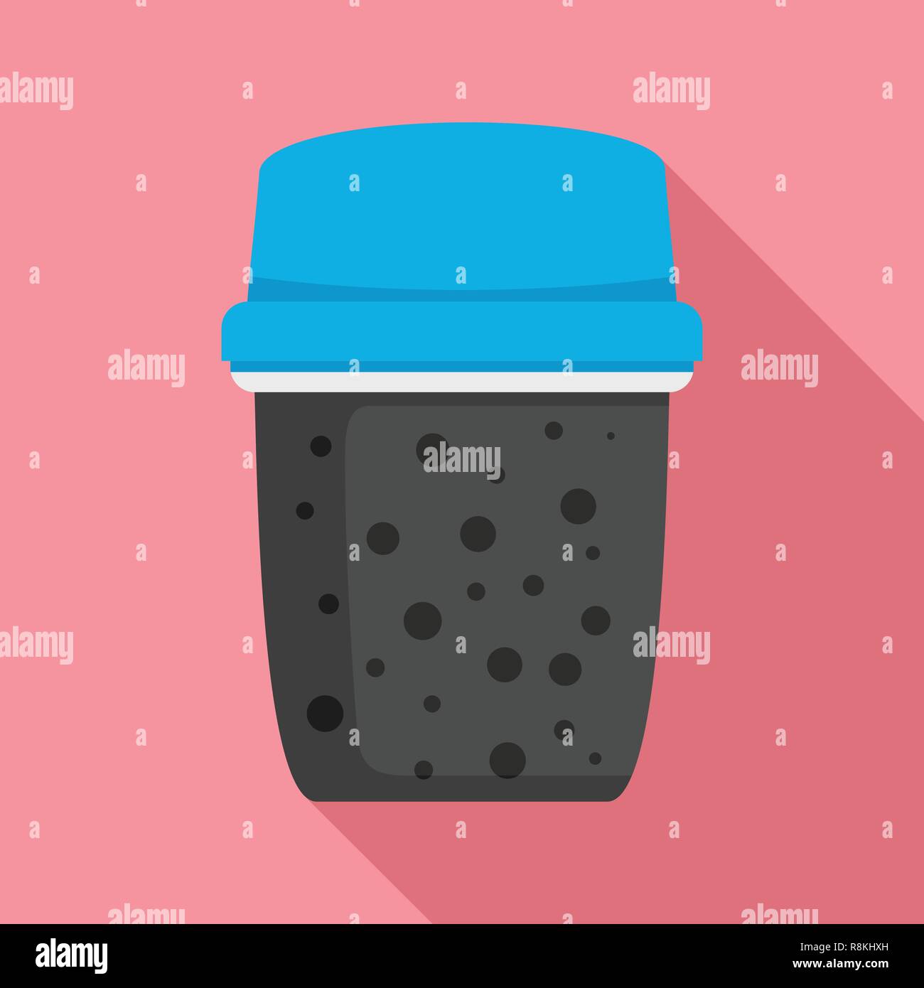 Dirty water filter icon. Flat illustration of dirty water filter vector ...