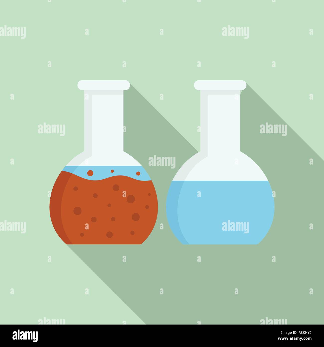Water flask dirty probe icon. Flat illustration of water flask dirty ...