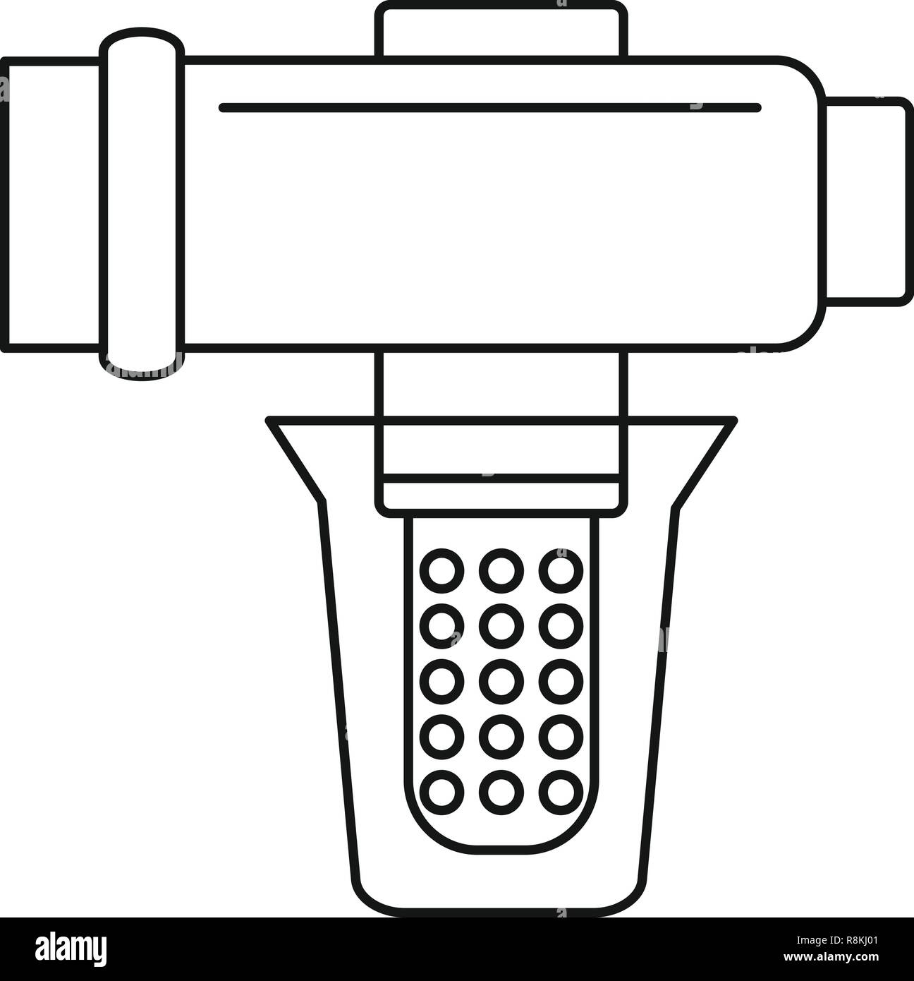 Hard water filtering icon. Outline hard water filtering vector icon for ...