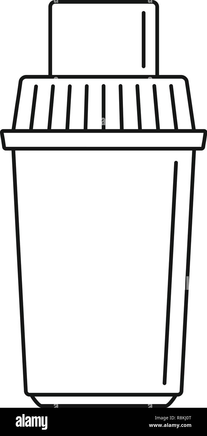 Water filter cartridge icon. Outline water filter cartridge vector icon ...