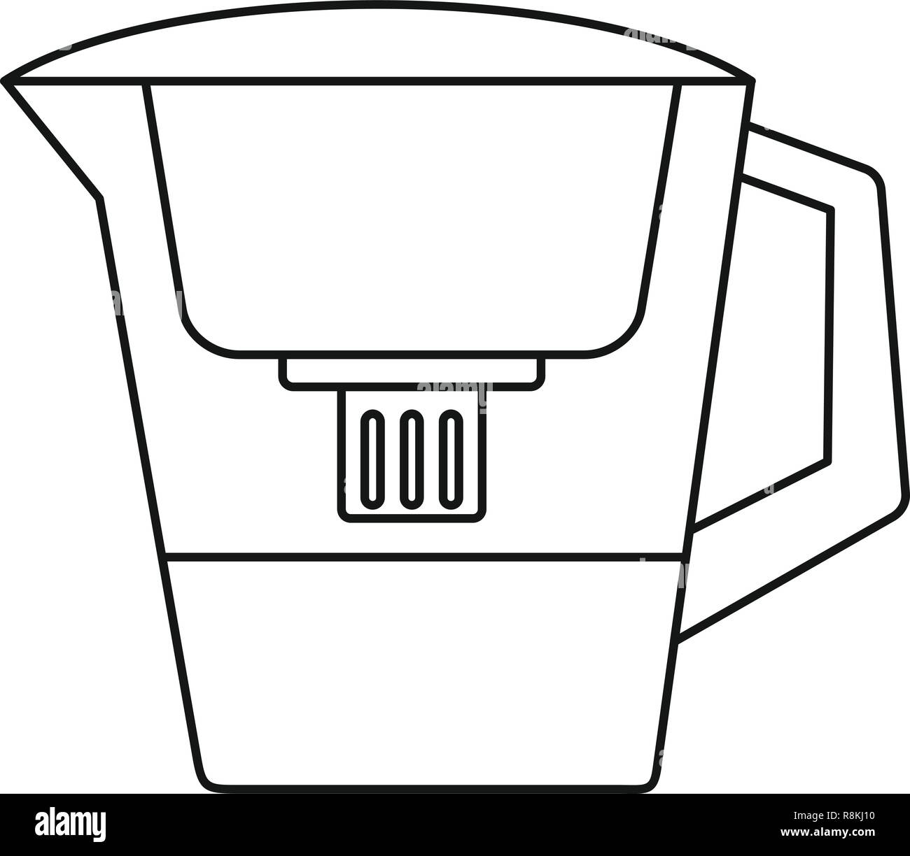 Filter water jug icon. Outline filter water jug vector icon for web ...