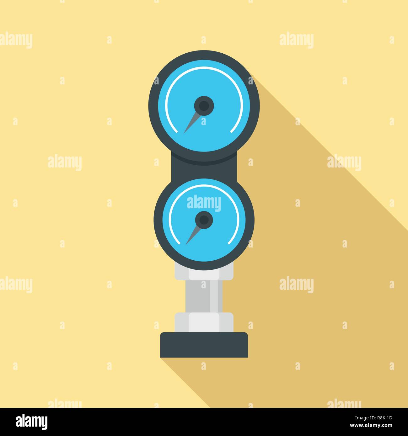 Diving gauge icon. Flat illustration of diving gauge vector icon for ...