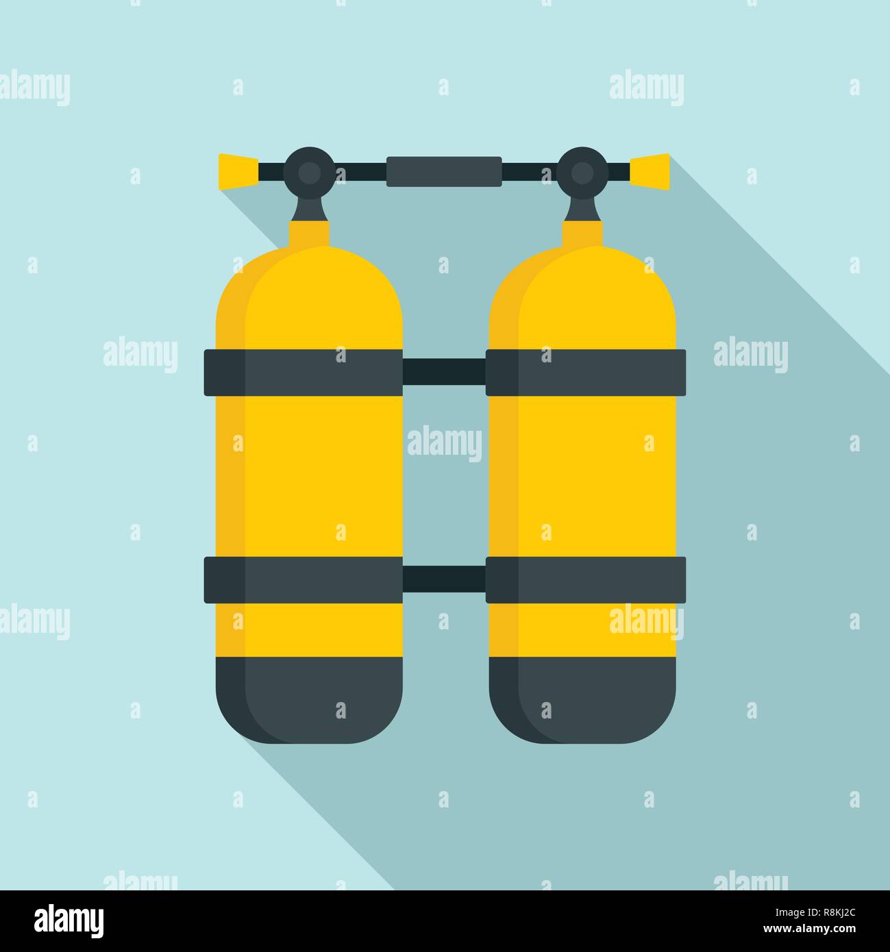 Scuba tank icon. Flat illustration of scuba tank vector icon for web ...