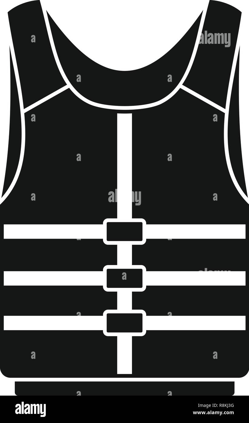 Life jacket icon. Simple illustration of life jacket vector icon for ...