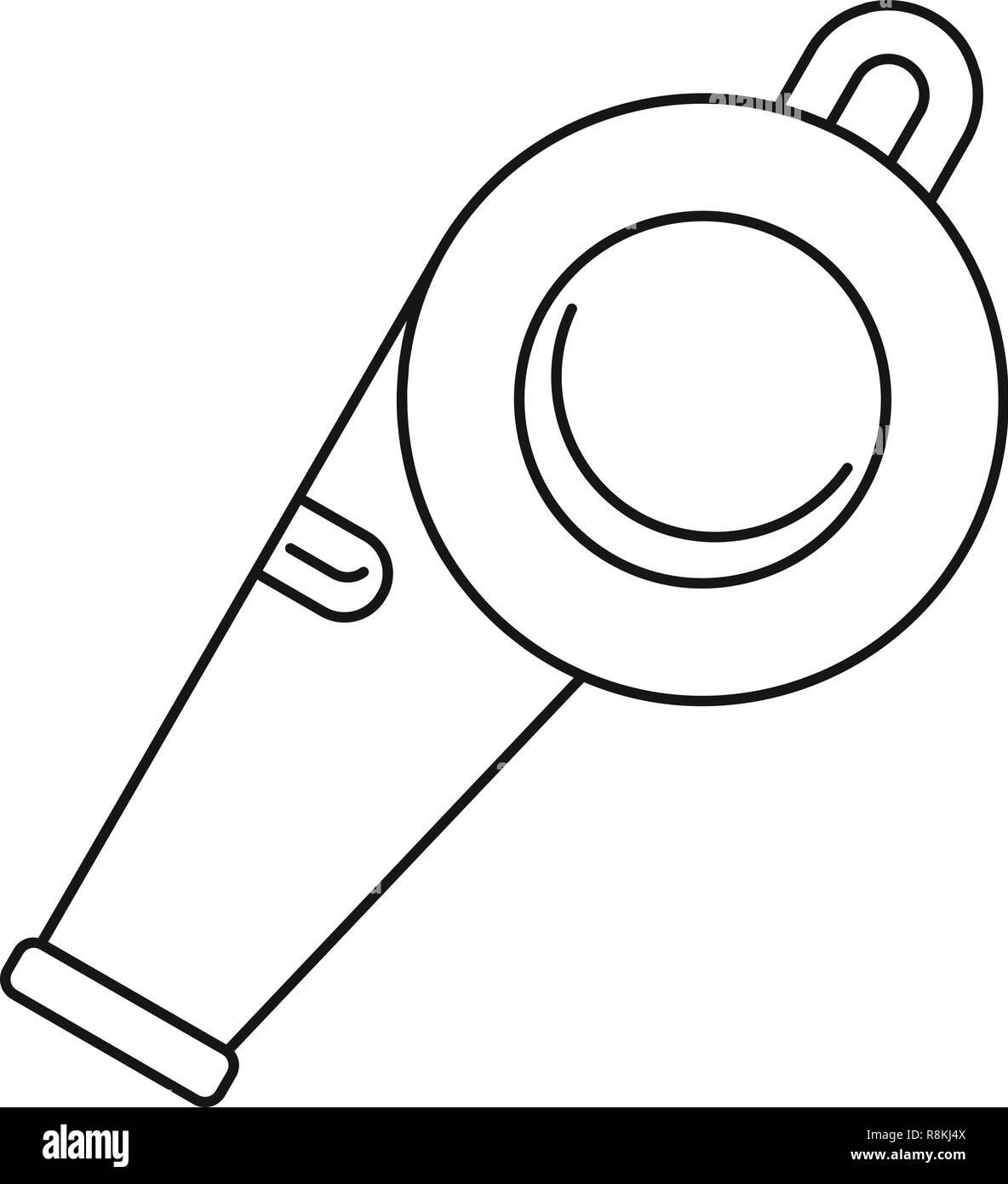 Whistle Icon Outline Whistle Vector Icon For Web Design Isolated On White Background Stock