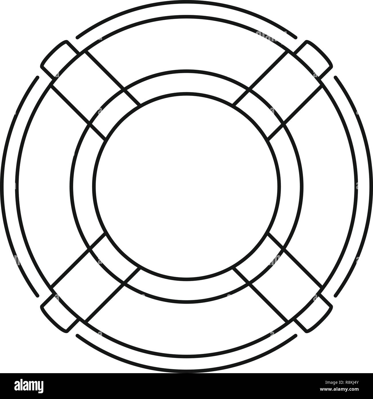 Life buoy icon. Outline life buoy vector icon for web design isolated ...