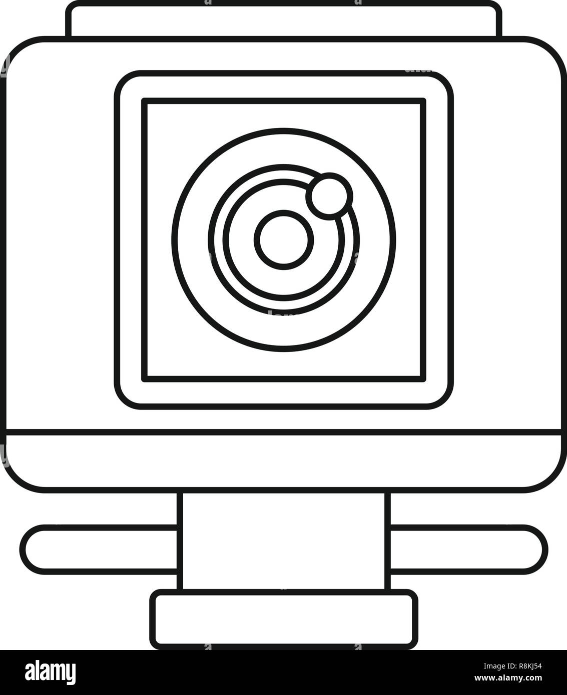 Action camera icon. Outline action camera vector icon for web design ...