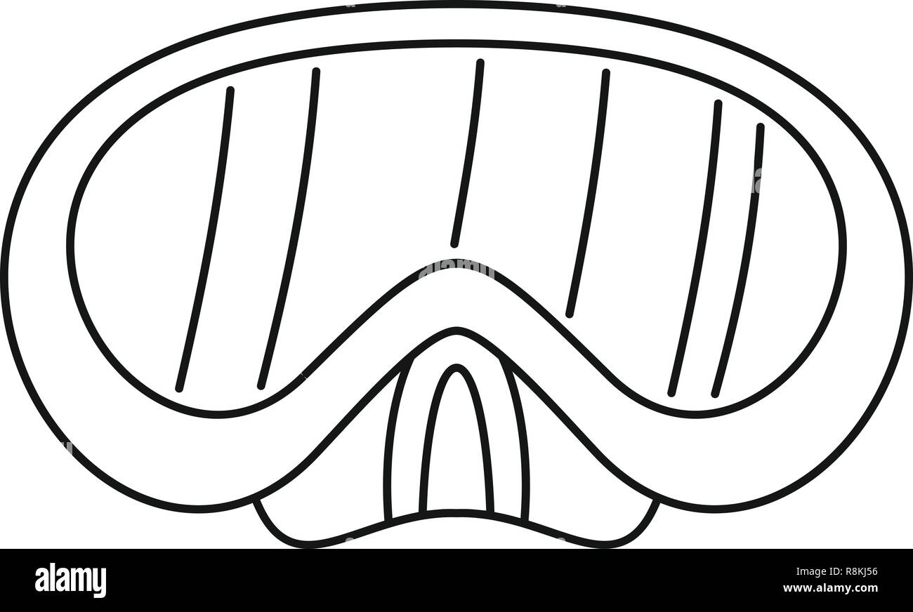 Diving mask icon. Outline diving mask vector icon for web design ...