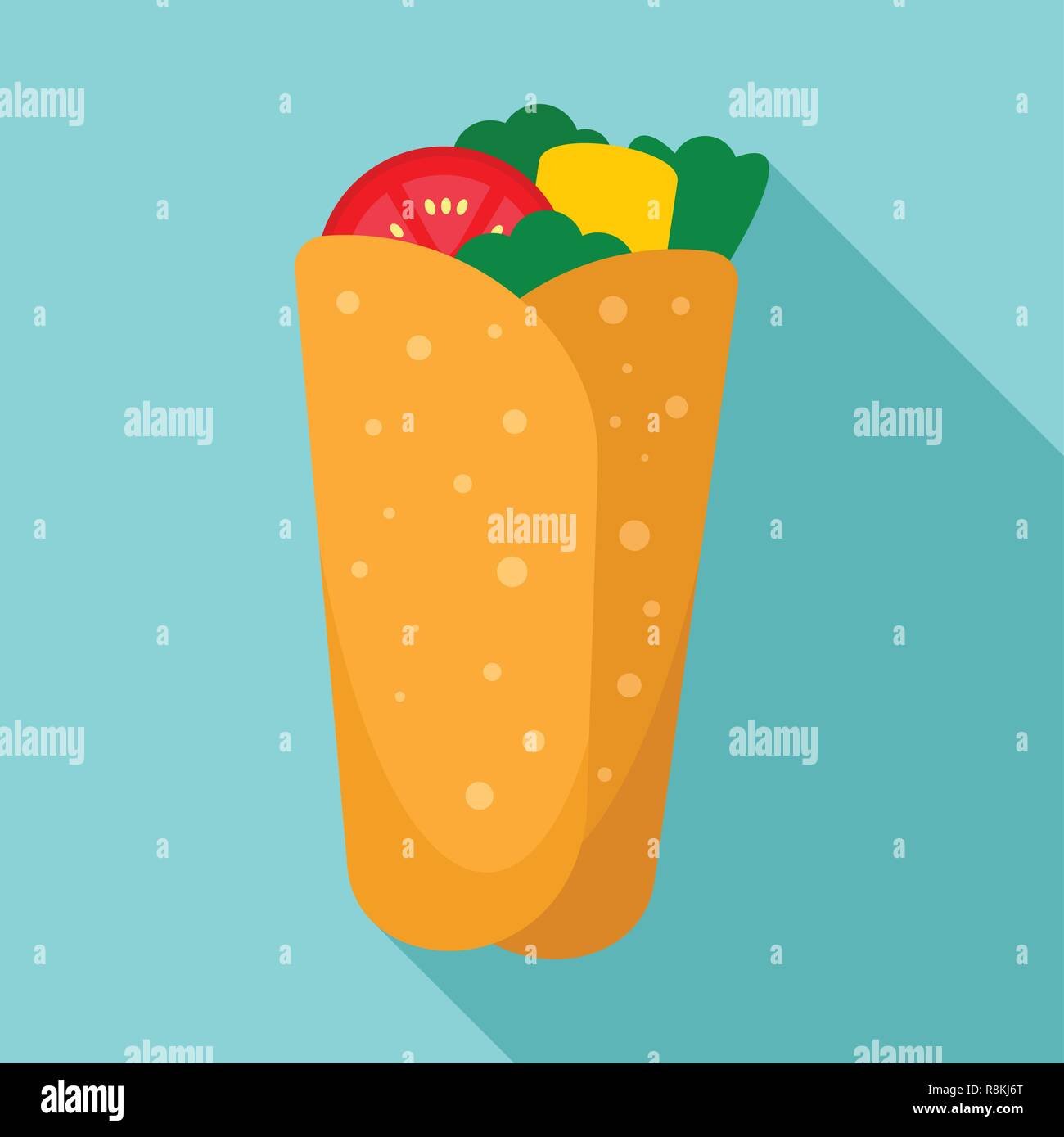 Burrito Icon Flat Illustration Of Burrito Vector Icon For Web Design Stock Vector Image And Art