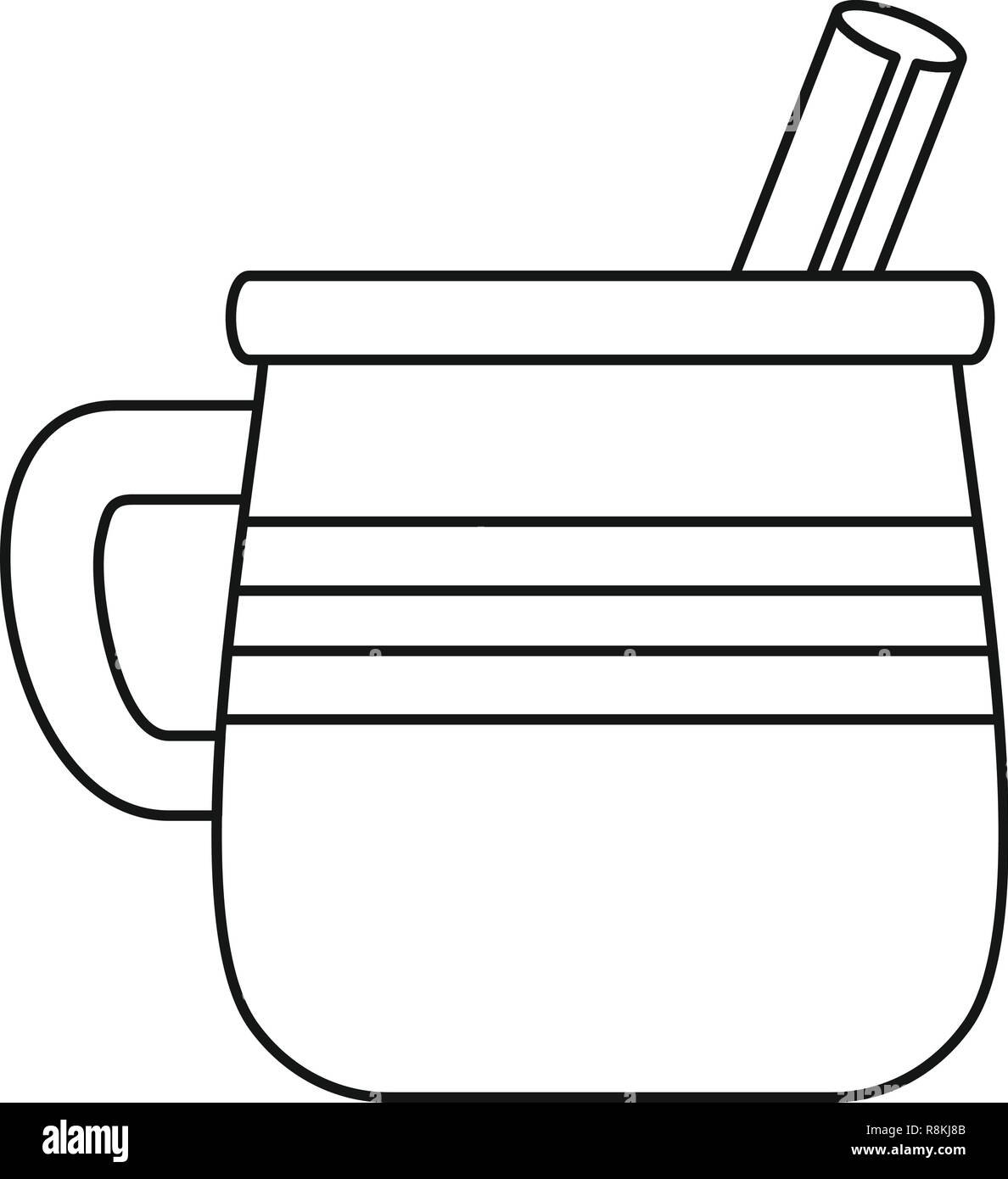 Mug mexican drink icon. Outline mug mexican drink vector icon for web ...