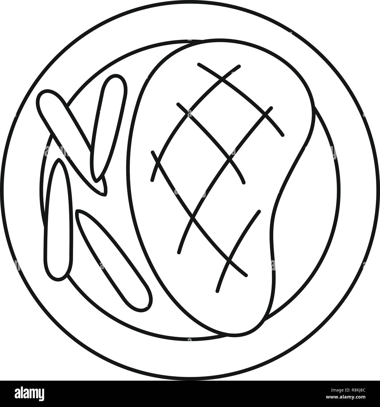 Steak Vector Black And White