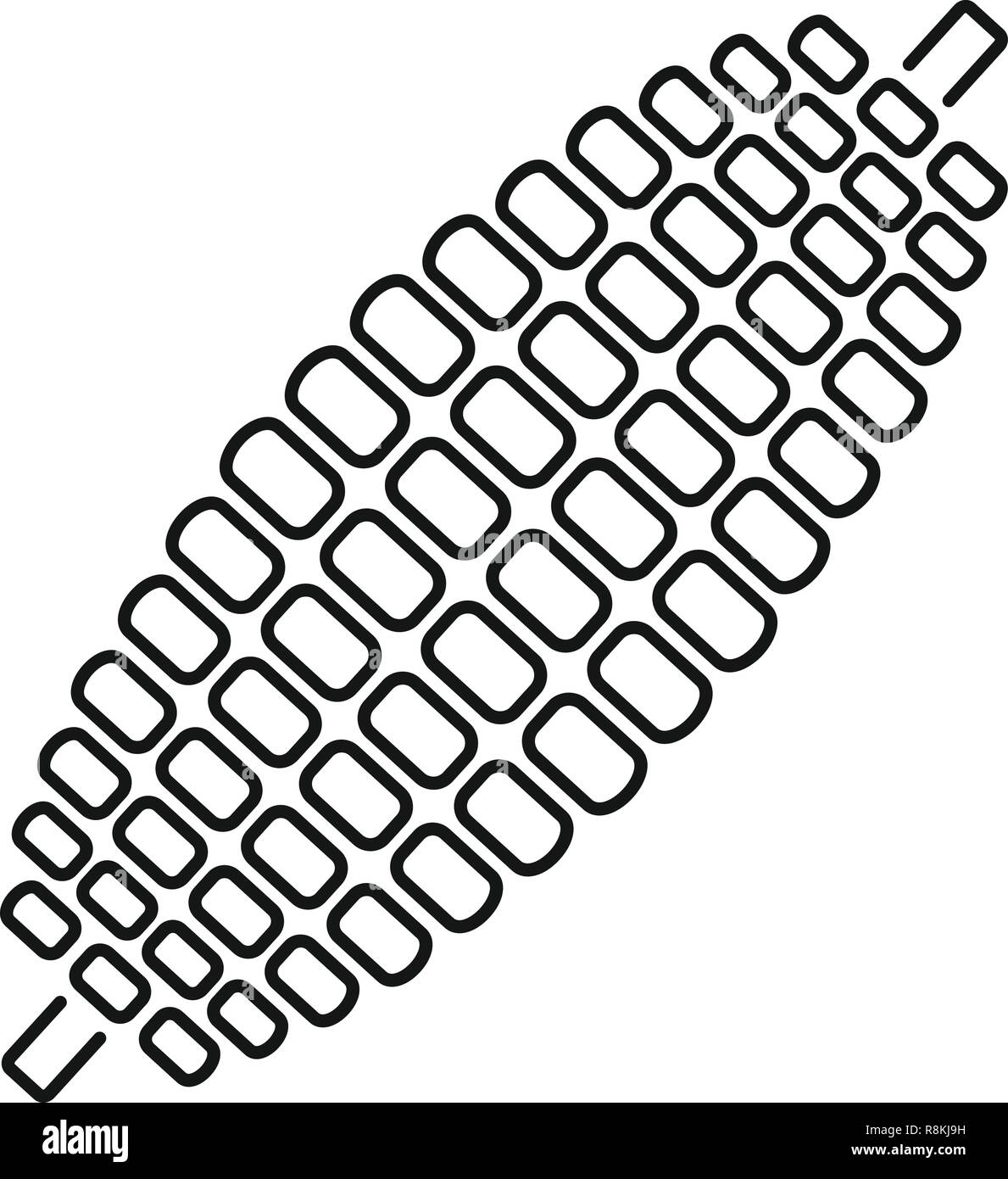 Prepared corn icon. Outline prepared corn vector icon for web design ...