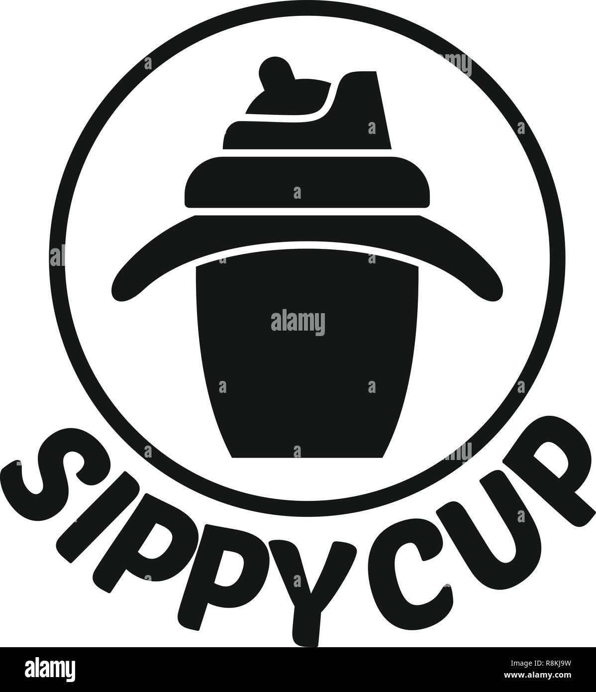 Sippy cup logo. Simple illustration of sippy cup vector logo for web ...