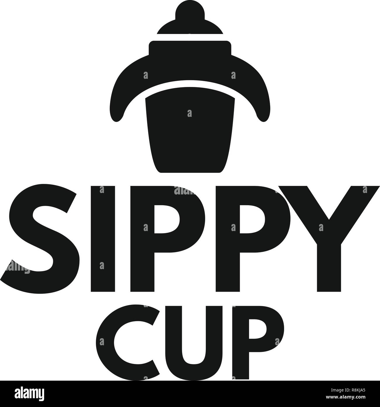 Kid sippy cup logo. Simple illustration of kid sippy cup vector logo ...