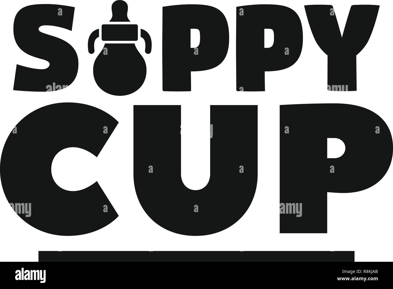 New sippy cup logo. Simple illustration of new sippy cup vector logo ...