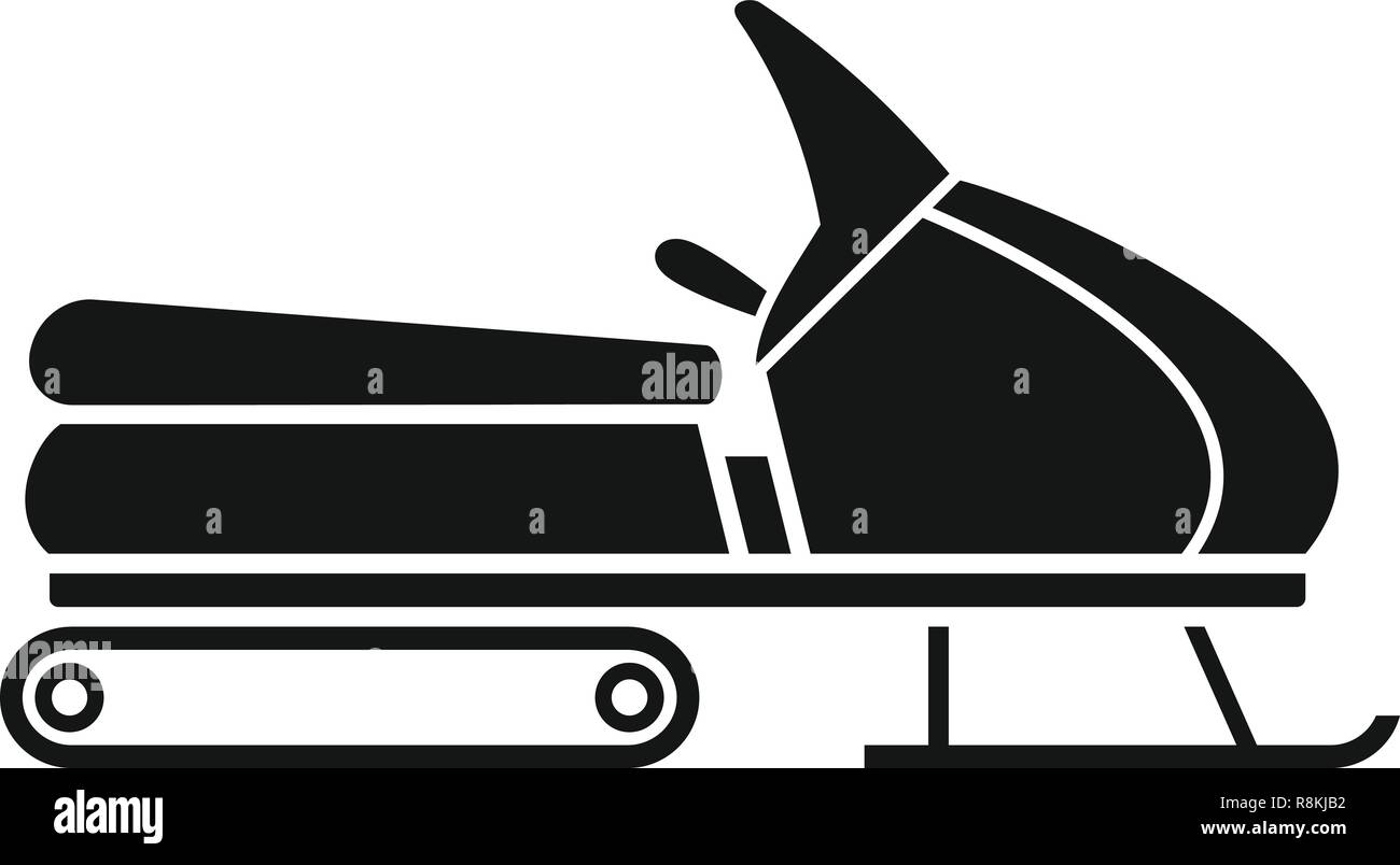 Santa snowmobile icon. Simple illustration of santa snowmobile vector ...