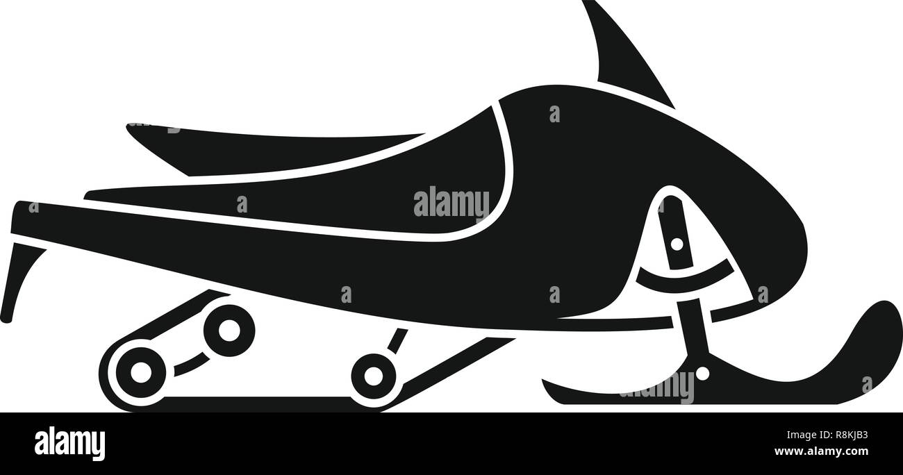 Small snowmobile icon. Simple illustration of small snowmobile vector ...