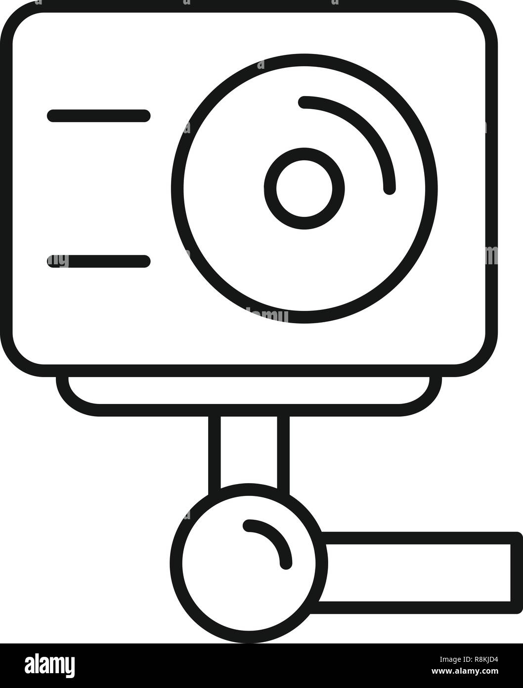 Action camera icon. Outline action camera vector icon for web design ...