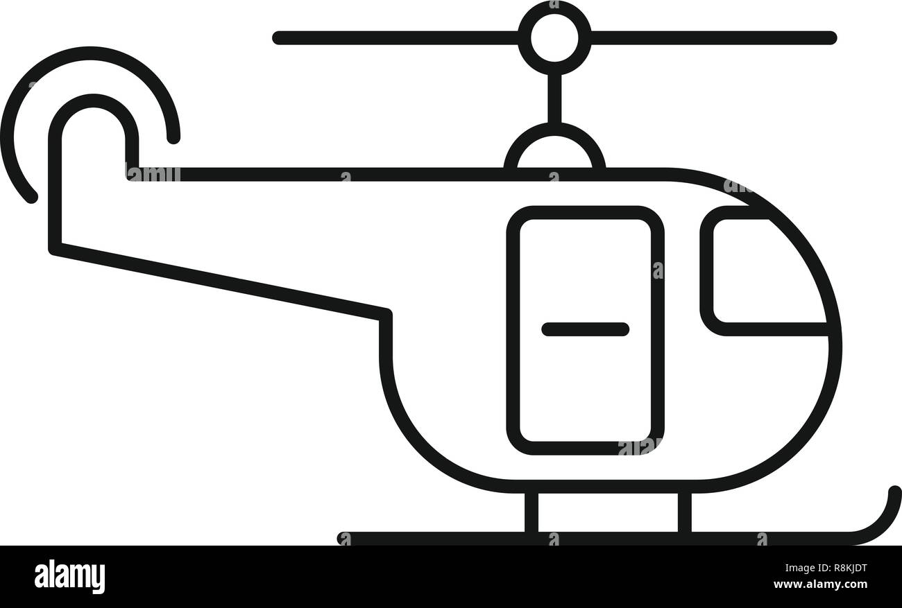 Rescue helicopter icon. Outline rescue helicopter vector icon for web ...
