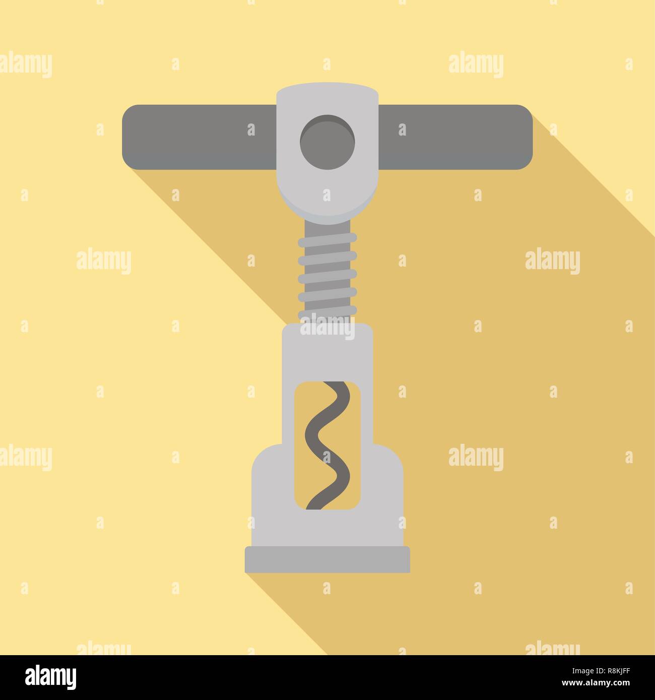 Steel corkscrew icon. Flat illustration of steel corkscrew vector icon ...