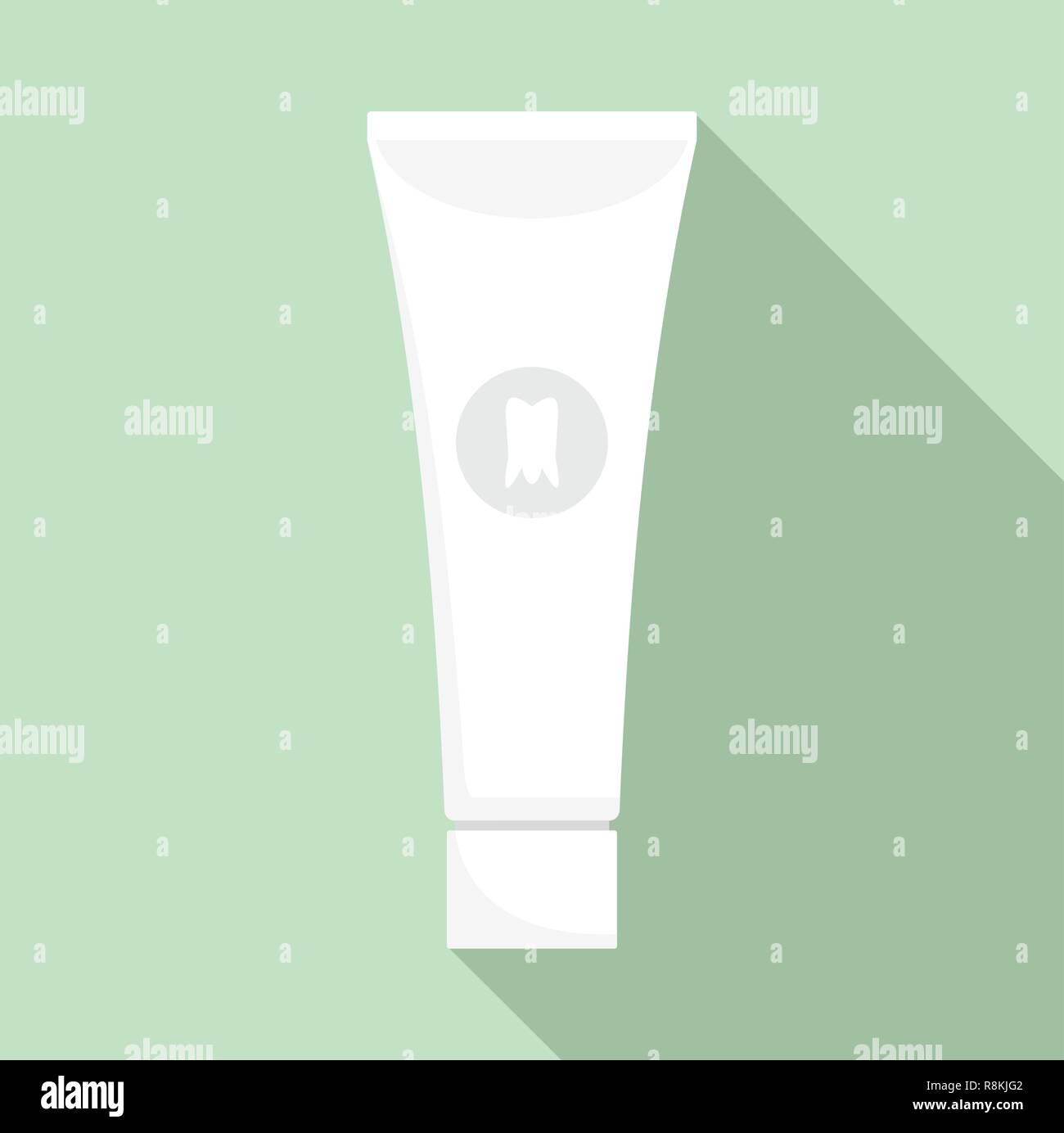 Whitening toothpaste icon. Flat illustration of whitening toothpaste ...