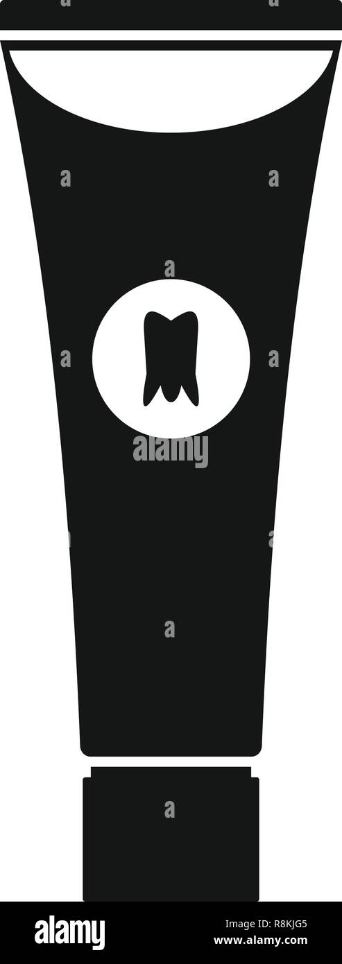 Whitening toothpaste icon. Simple illustration of whitening toothpaste ...