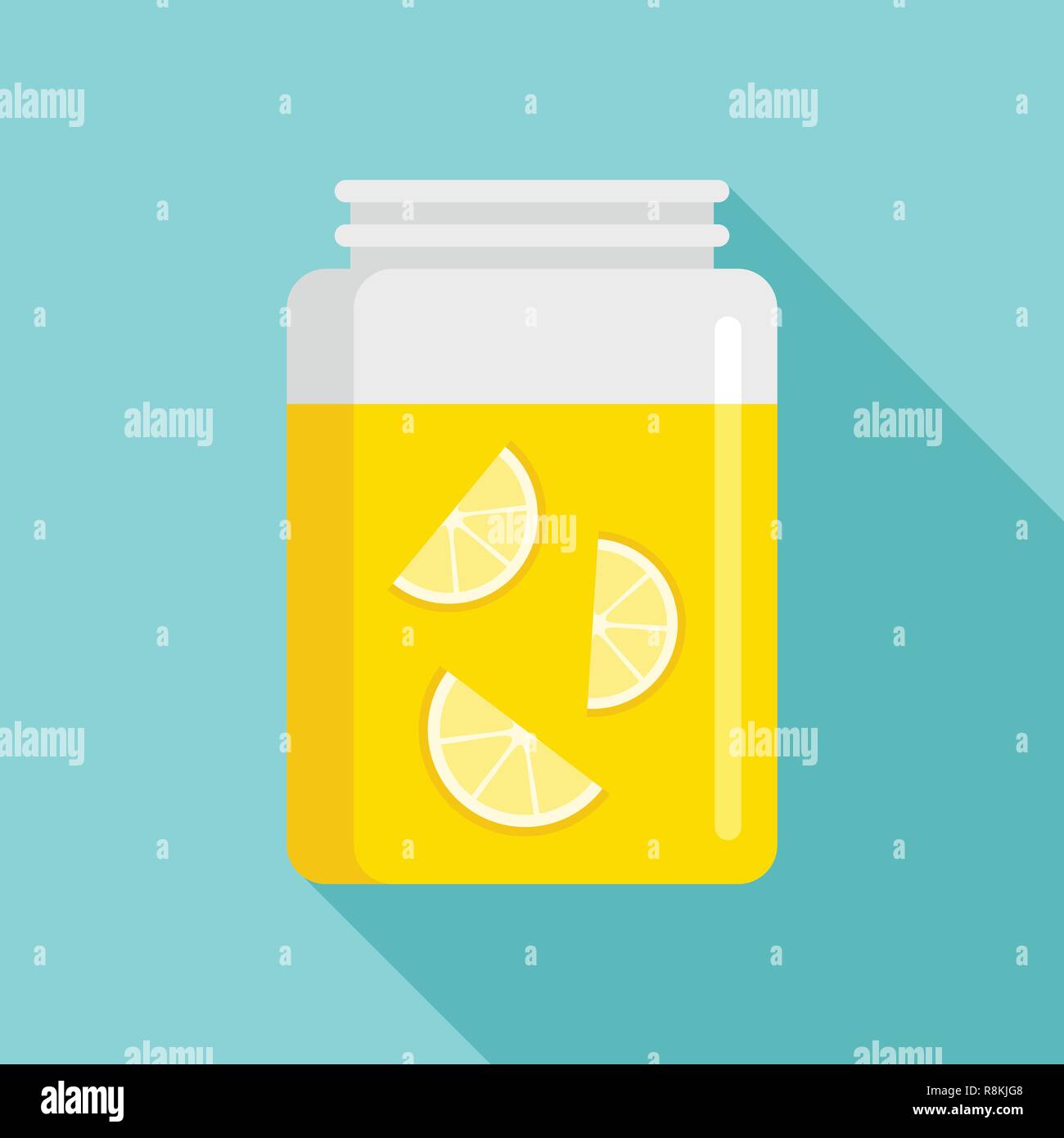 Lemonade jar icon. Flat illustration of lemonade jar vector icon for web design Stock Vector ...