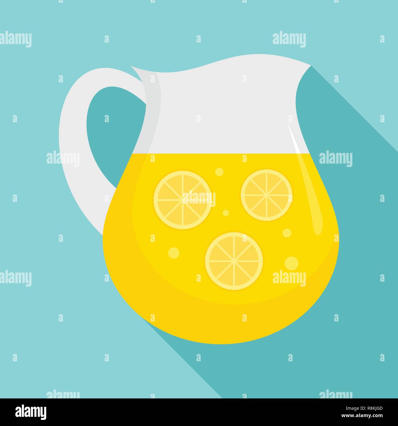 Lemonade jug icon. Flat illustration of lemonade jug vector icon for web design Stock Vector ...