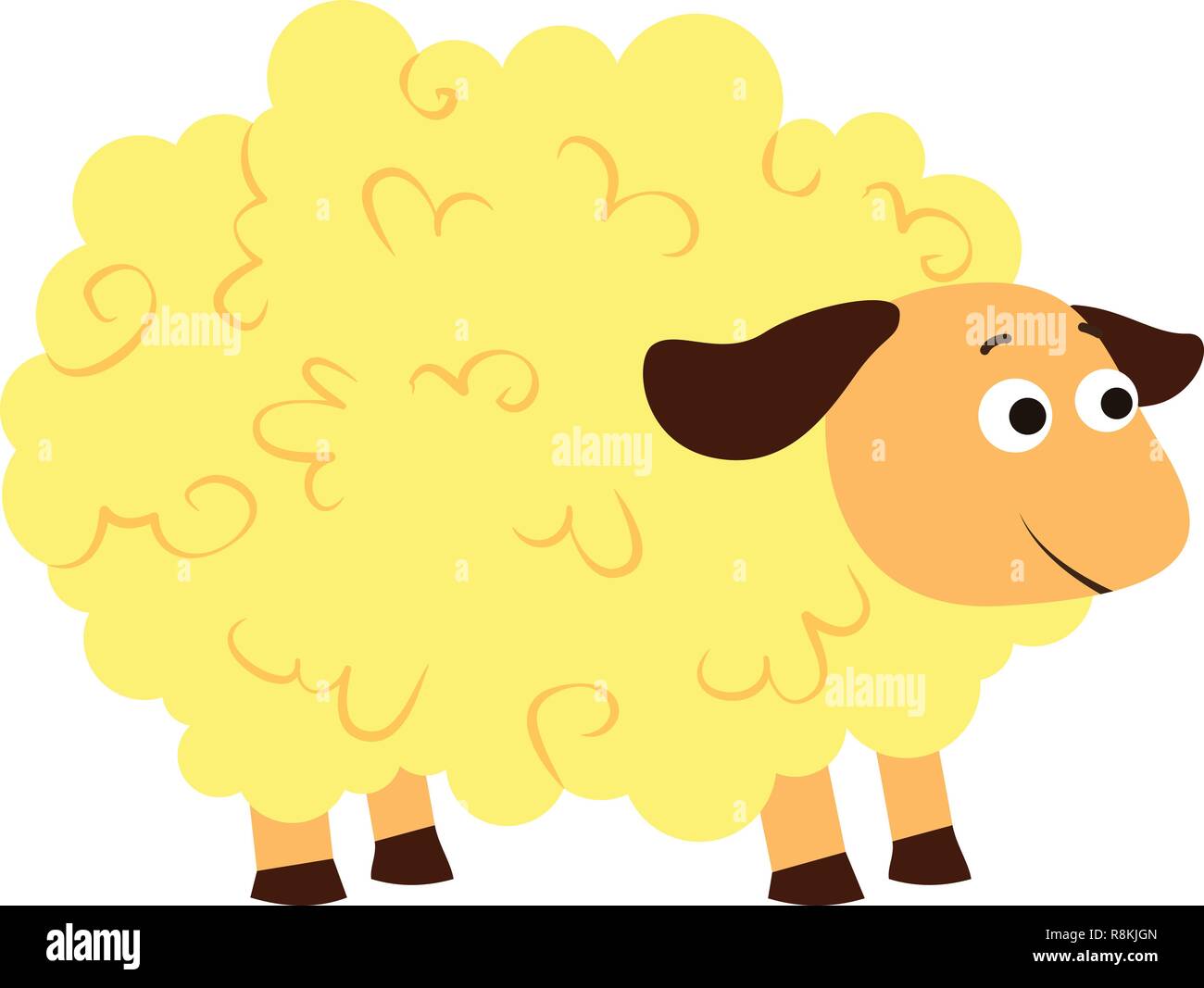 Sheep Cartoon Drawing Illustration Stock Photos & Sheep Cartoon Drawing ...