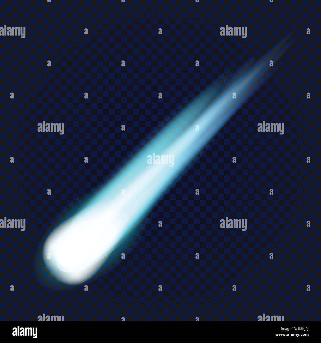 Flying comet icon. Realistic illustration of flying comet vector icon ...