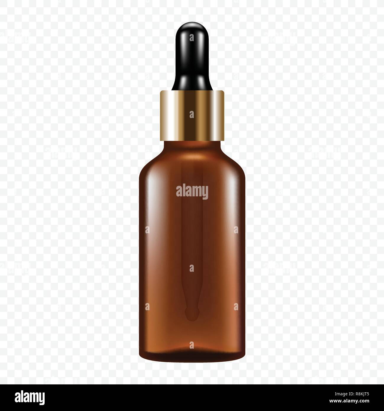 Dropper in glass bottle icon. Realistic illustration of dropper in ...