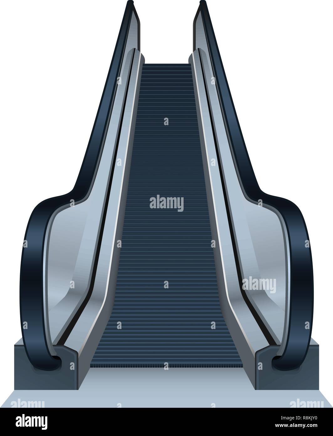 Mall escalator icon. Realistic illustration of mall escalator vector ...