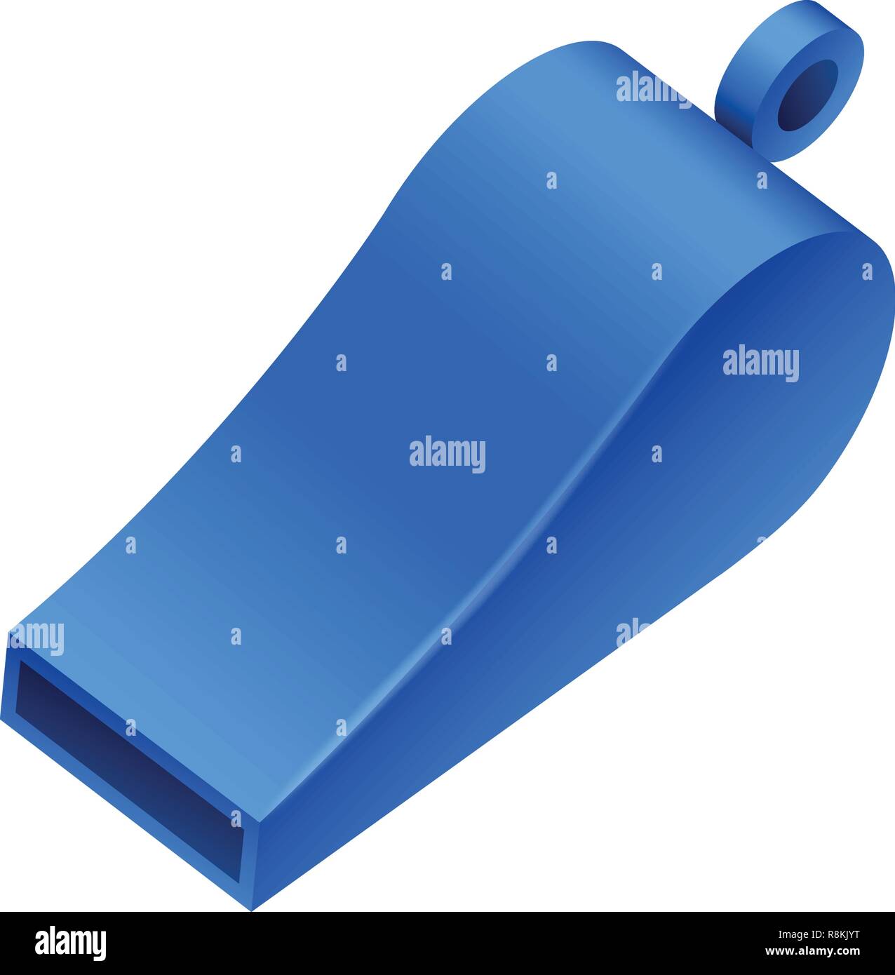 Training blue whistle icon. Realistic illustration of training blue ...