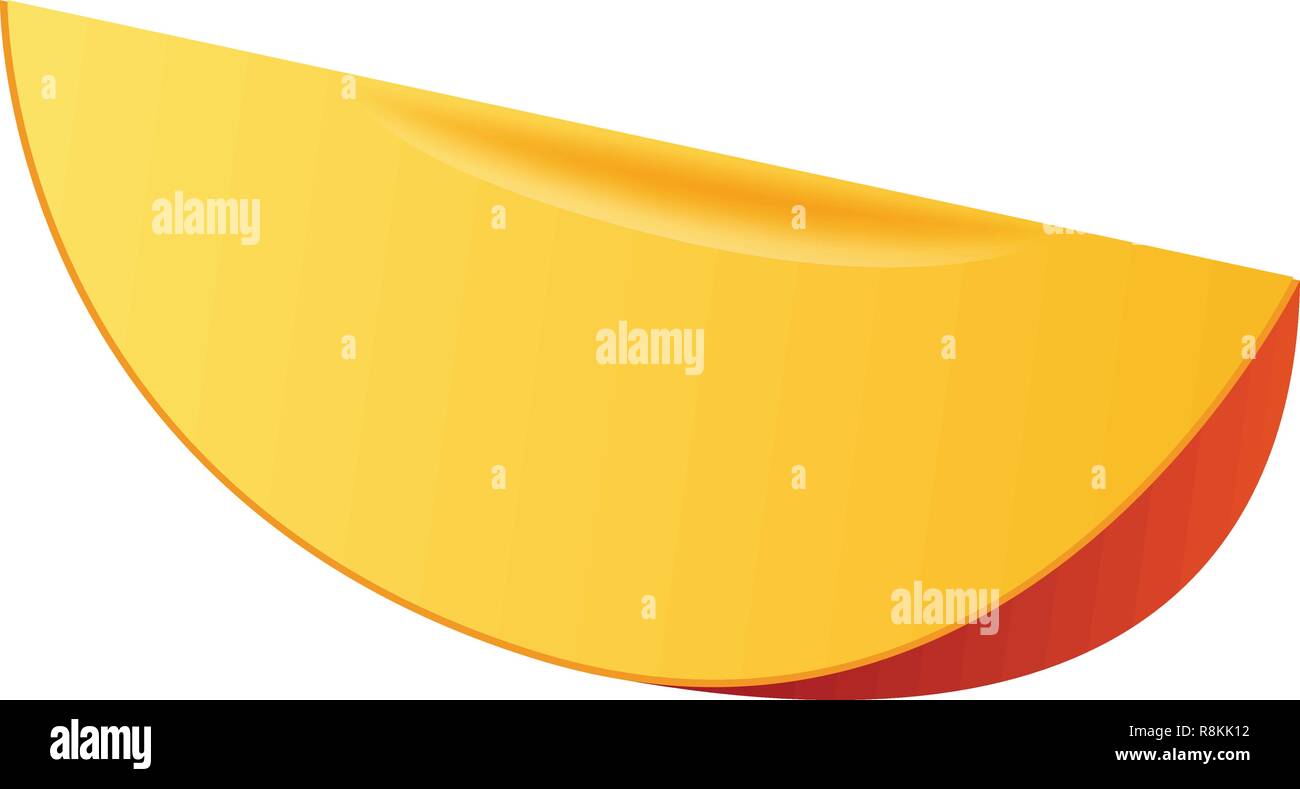 Slice of mango icon. Realistic illustration of slice of mango vector ...