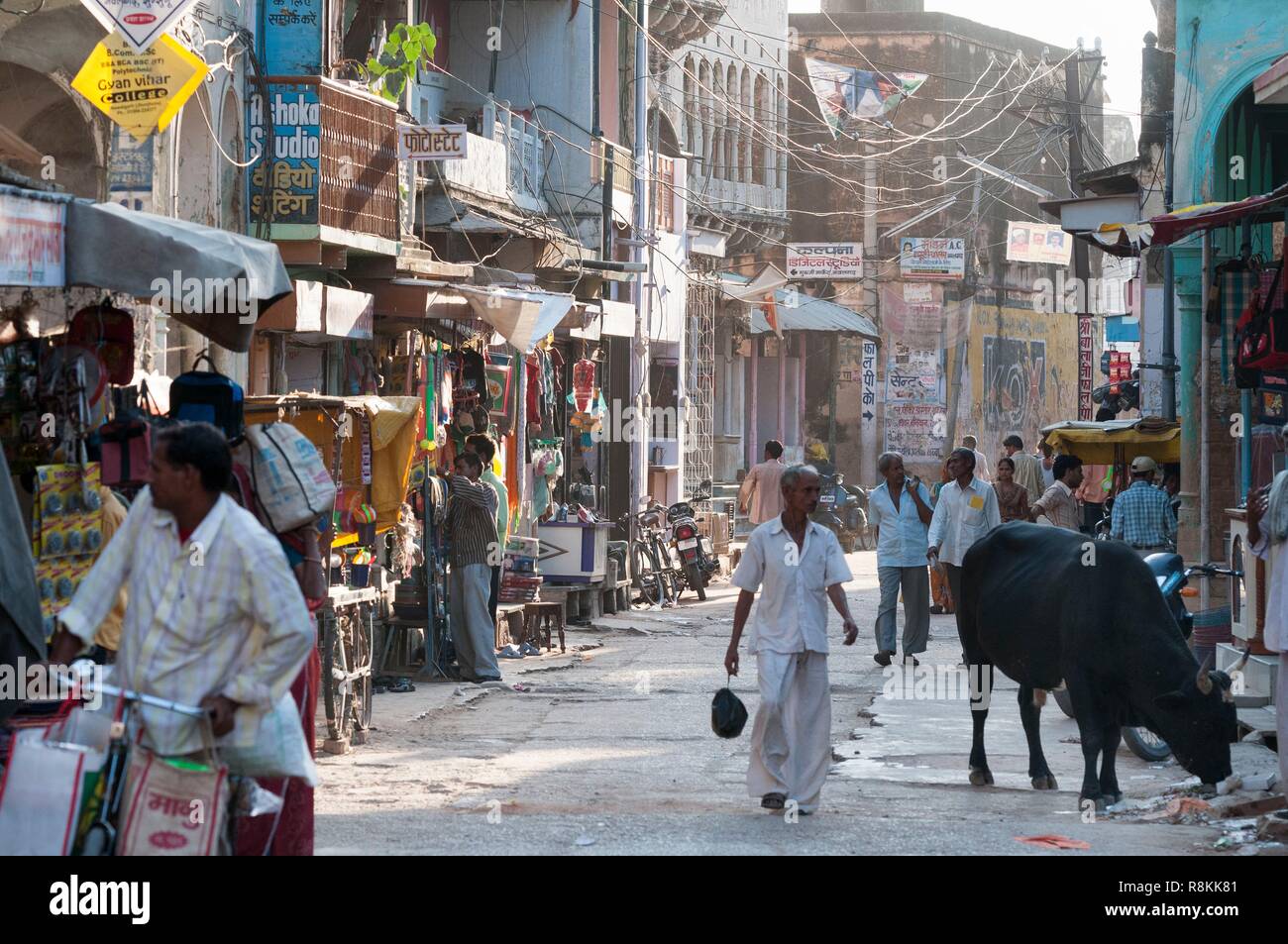 India general street scene view hi-res stock photography and images - Alamy