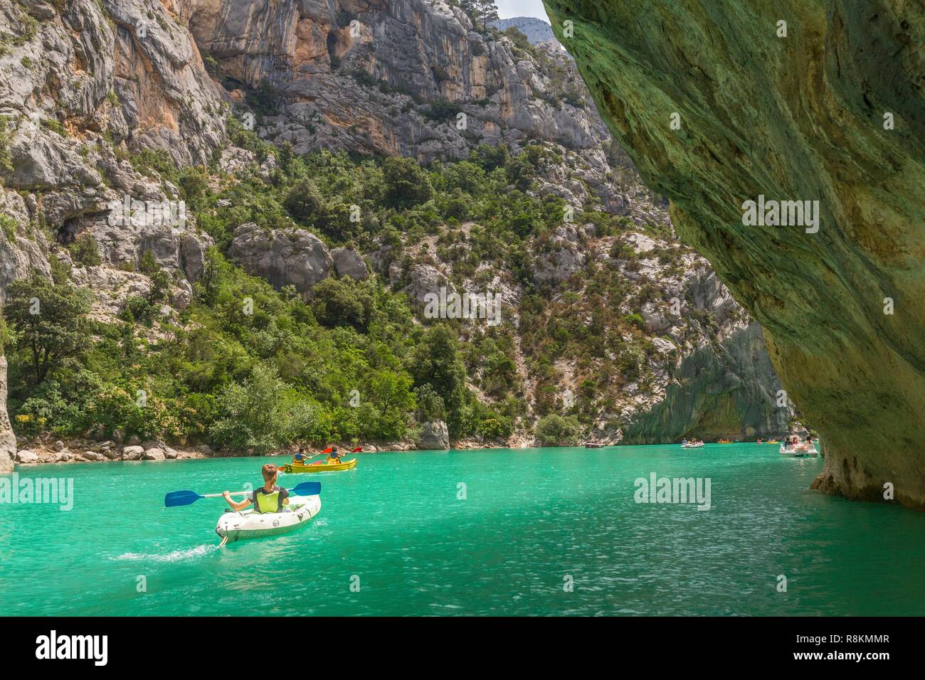 France, Var left bank and Alpes-de-Haute-Provence right bank, Verdon ...