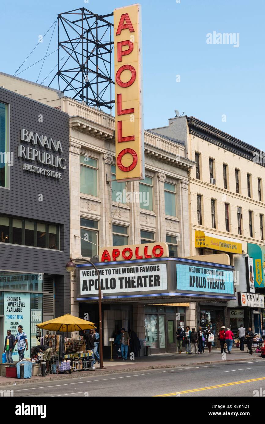 United States, New York, Manhattan, Harlem, Apollo Theater Stock Photo ...