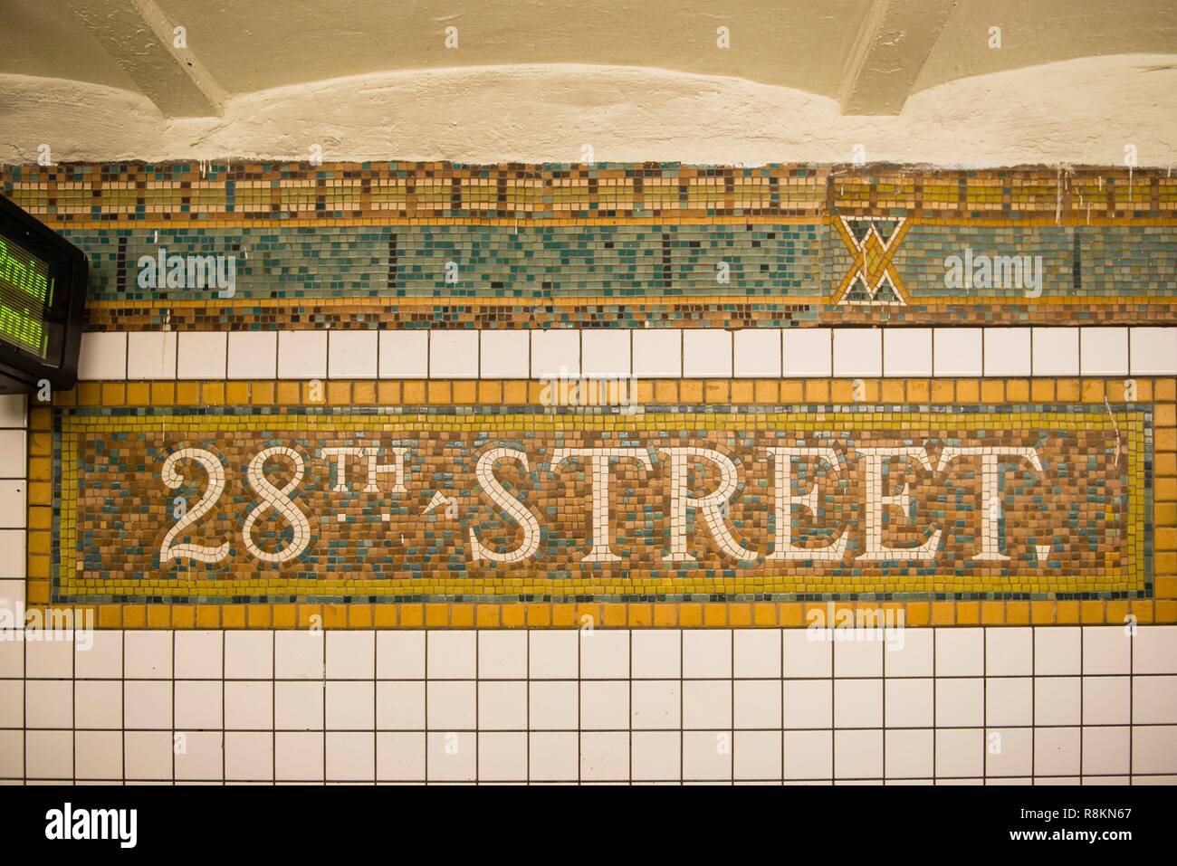 United States, New York, Manhattan, 28th Street subway station Stock ...