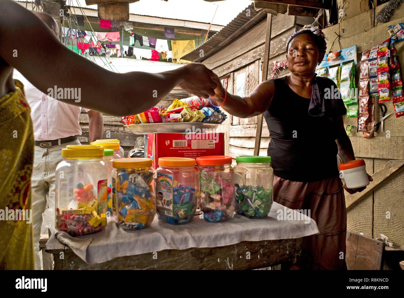 Ghana, Accra, grocery store benefiting from micro-credit ID Ghana ...