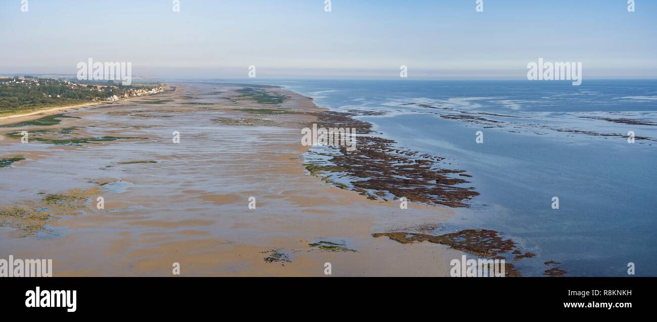 France, Normandie, Calvados, Asnelles, Gold Beach, the beach at low ...