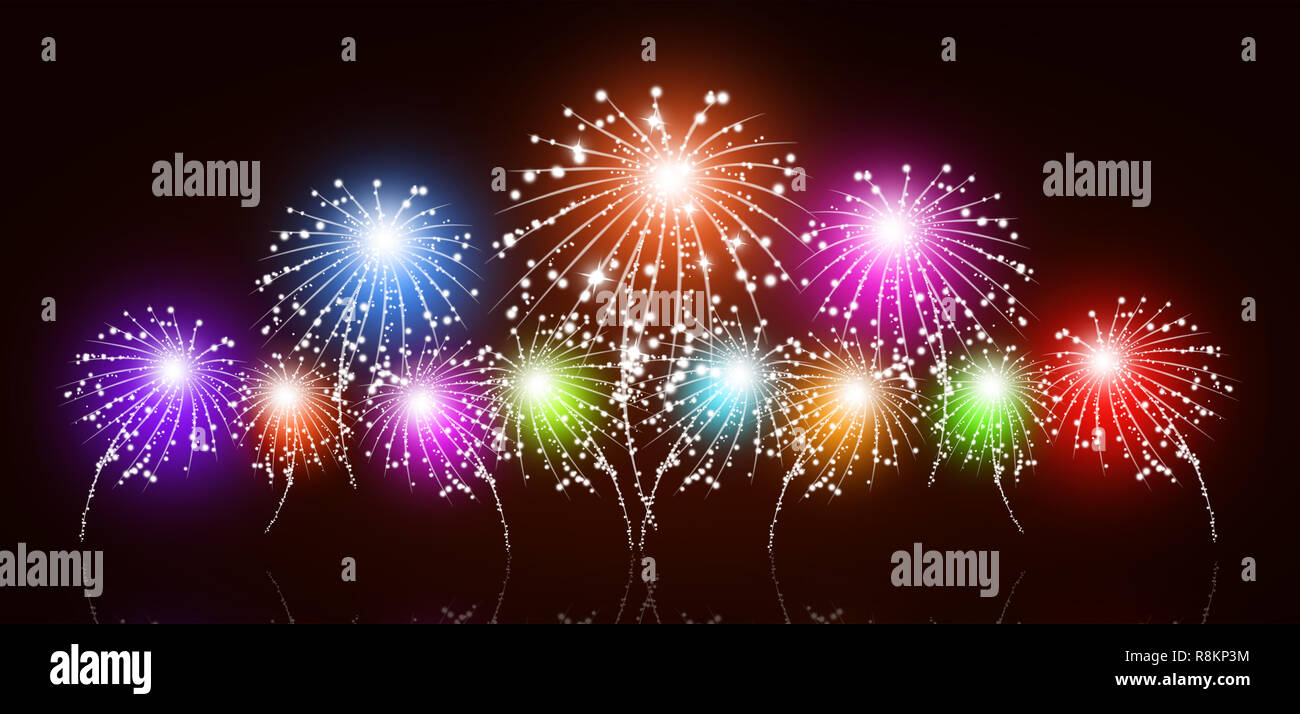 Multicolor fireworks hi-res stock photography and images - Alamy