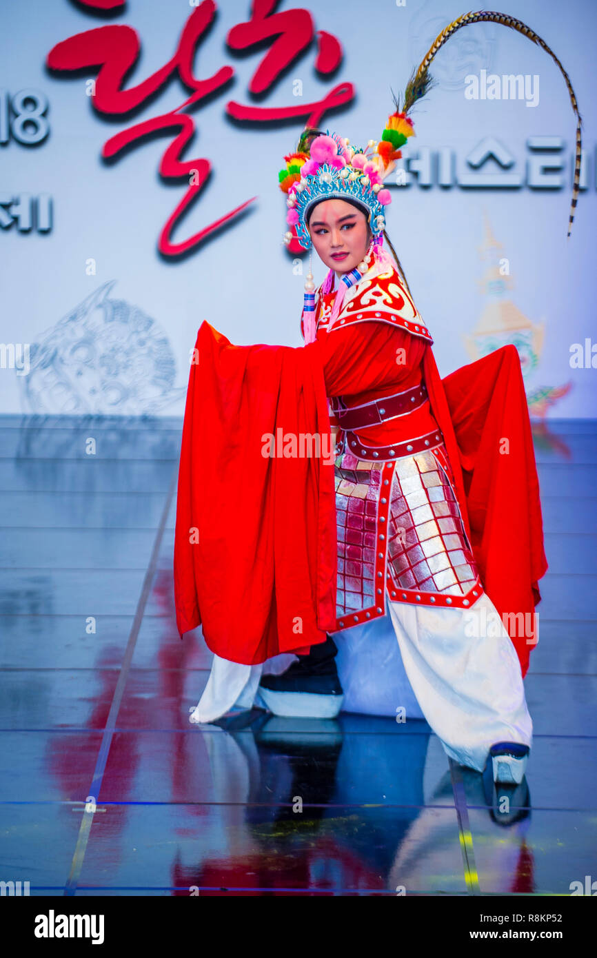Dancer from Ningbo City’s Yinzhou Yueju Performance Group perform at ...