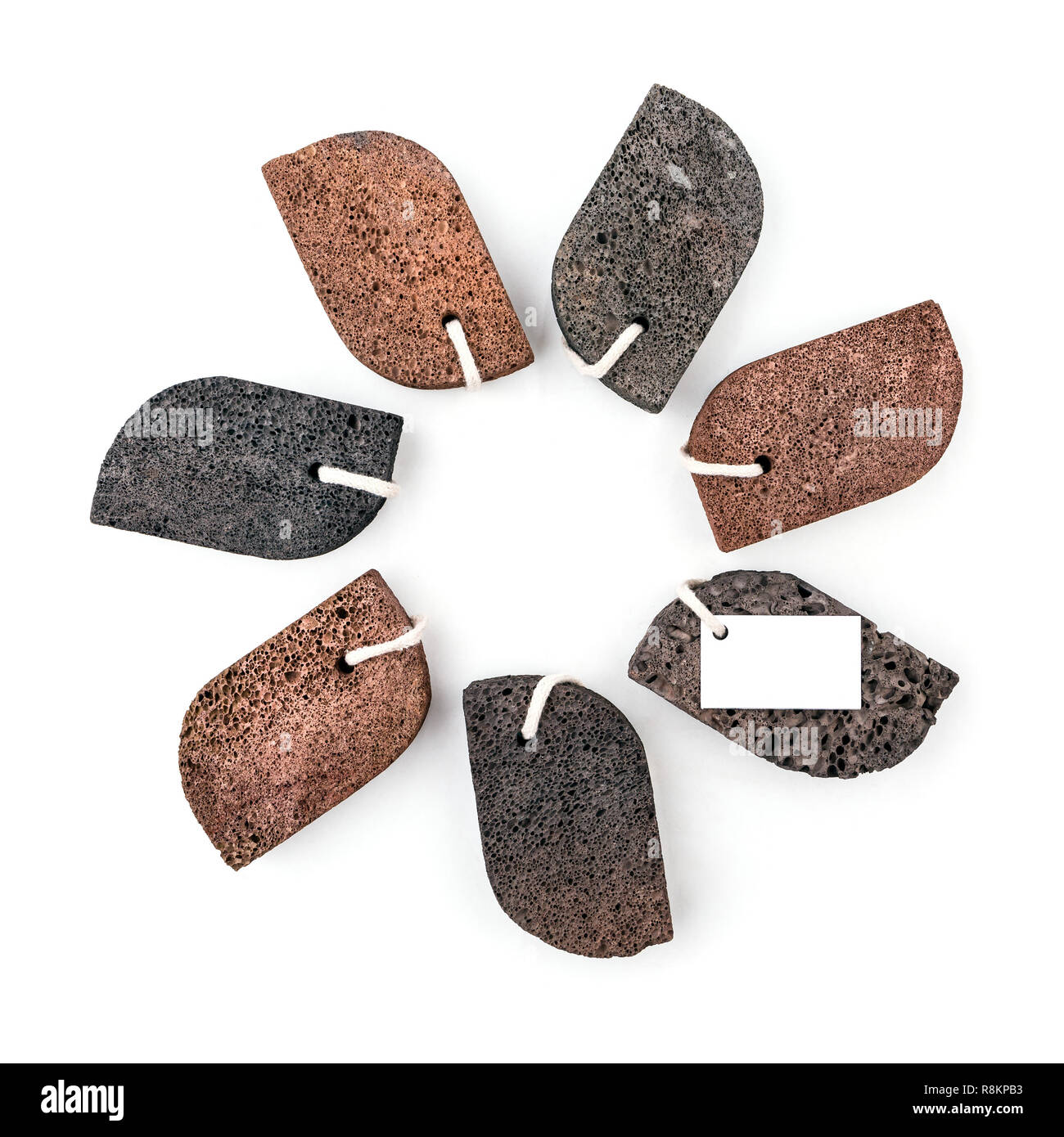 Volcanic lava foot pumices on the white background Stock Photo - Alamy