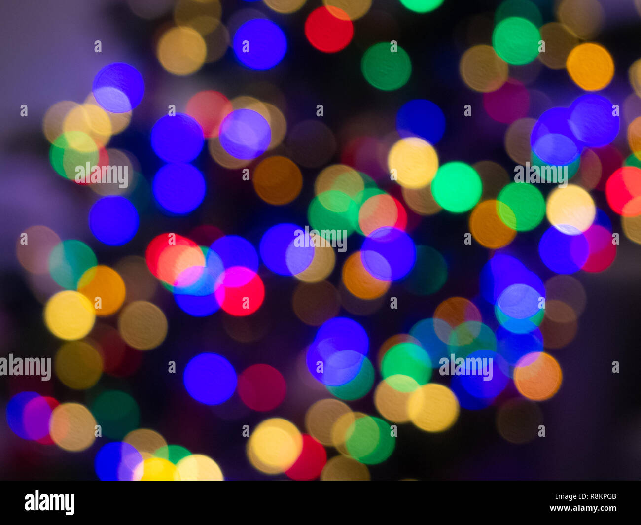 Christmas Tree Lights Bokeh - Out of focus background image Stock Photo ...
