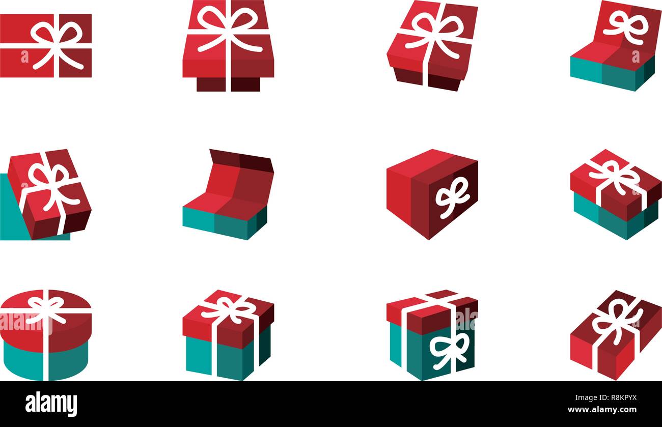 Gift Box Set Template Vector Design Stock Vector Image & Art - Alamy