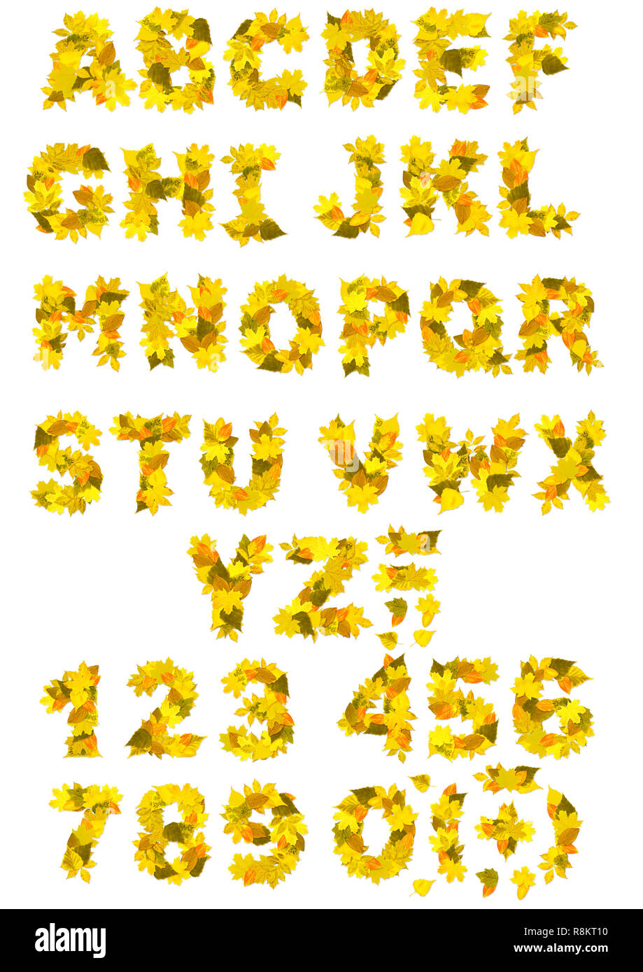 Letters numbers fall hi-res stock photography and images - Alamy
