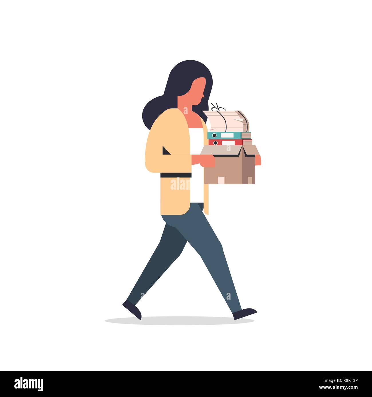 Office female worker folder Stock Vector Images - Alamy