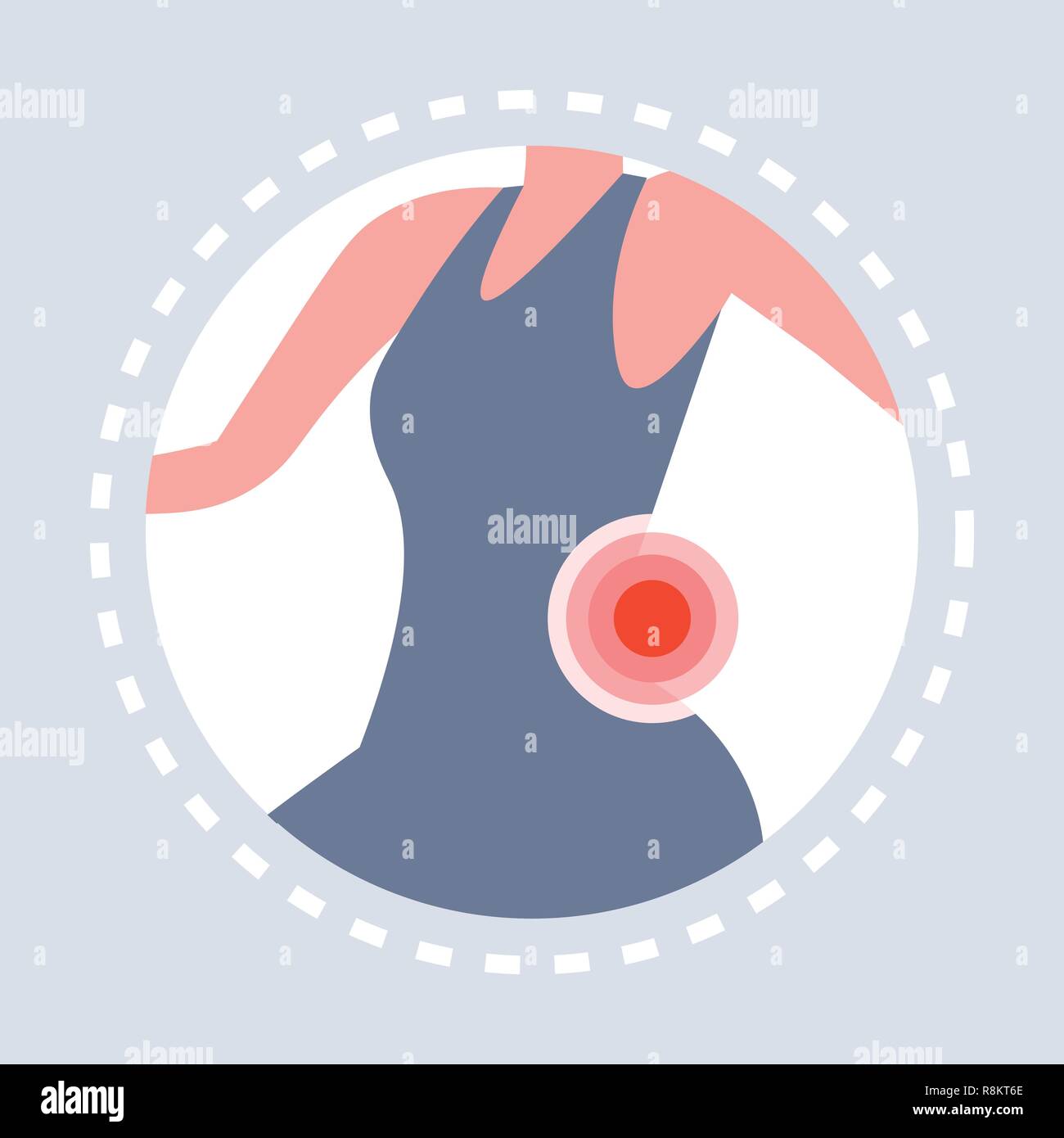 back injury feeling joint pain womans body icon painful area ...