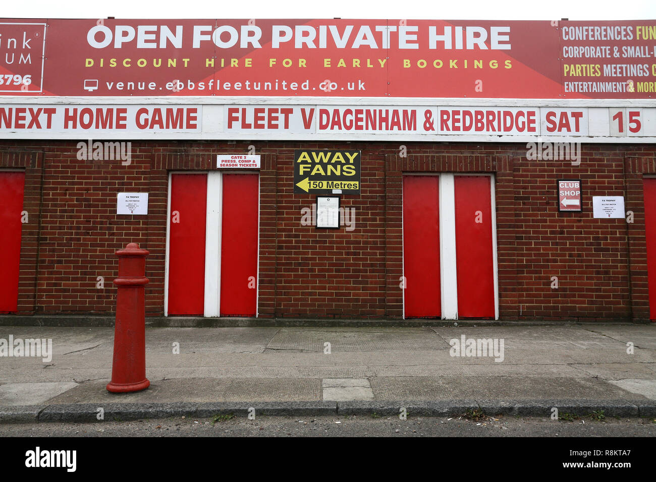 The main turnstiles ahead of Ebbsfleet United vs Dagenham & Redbridge ...