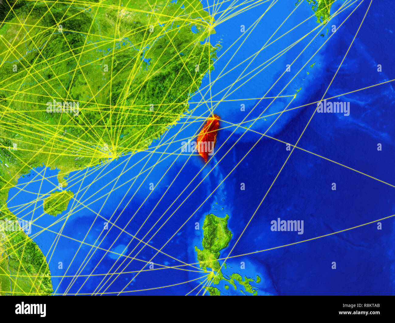 Taiwan digital networks map hi-res stock photography and images - Alamy